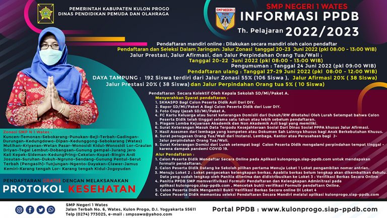 Baliho-PPDB-2022-rev1 | SMPN1WATES